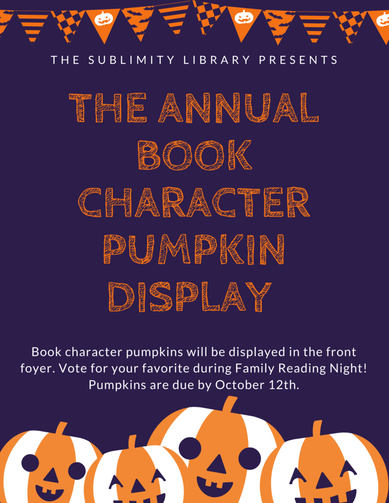 Book Character Pumpkin Display | Sublimity Elementary School